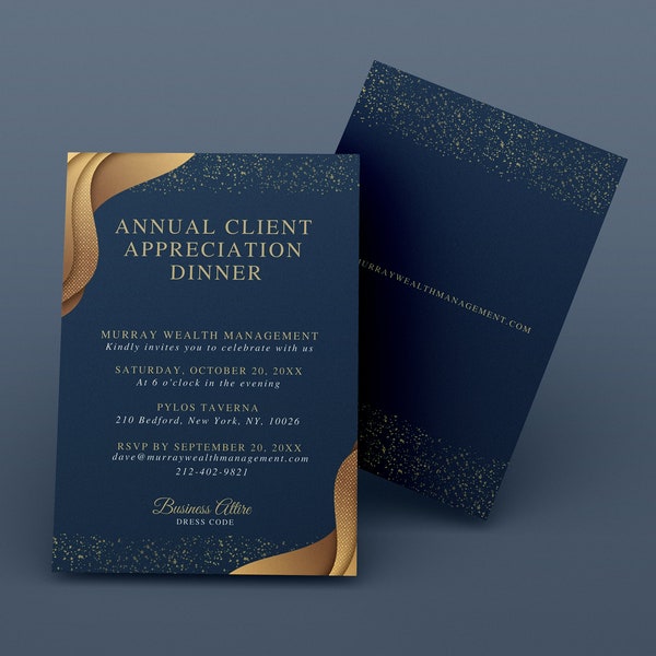 Corporate Dinner Invitation Template - Etsy