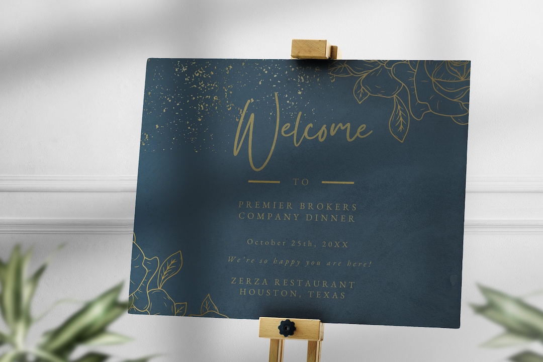 Instant Download Company Dinner Welcome Sign Editable Template ...