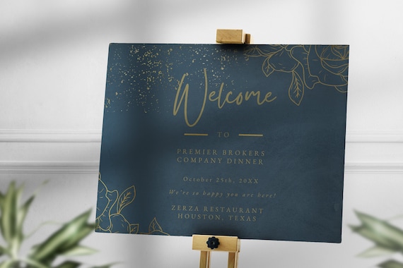 Instant Download Company Dinner Welcome Sign Editable - Etsy