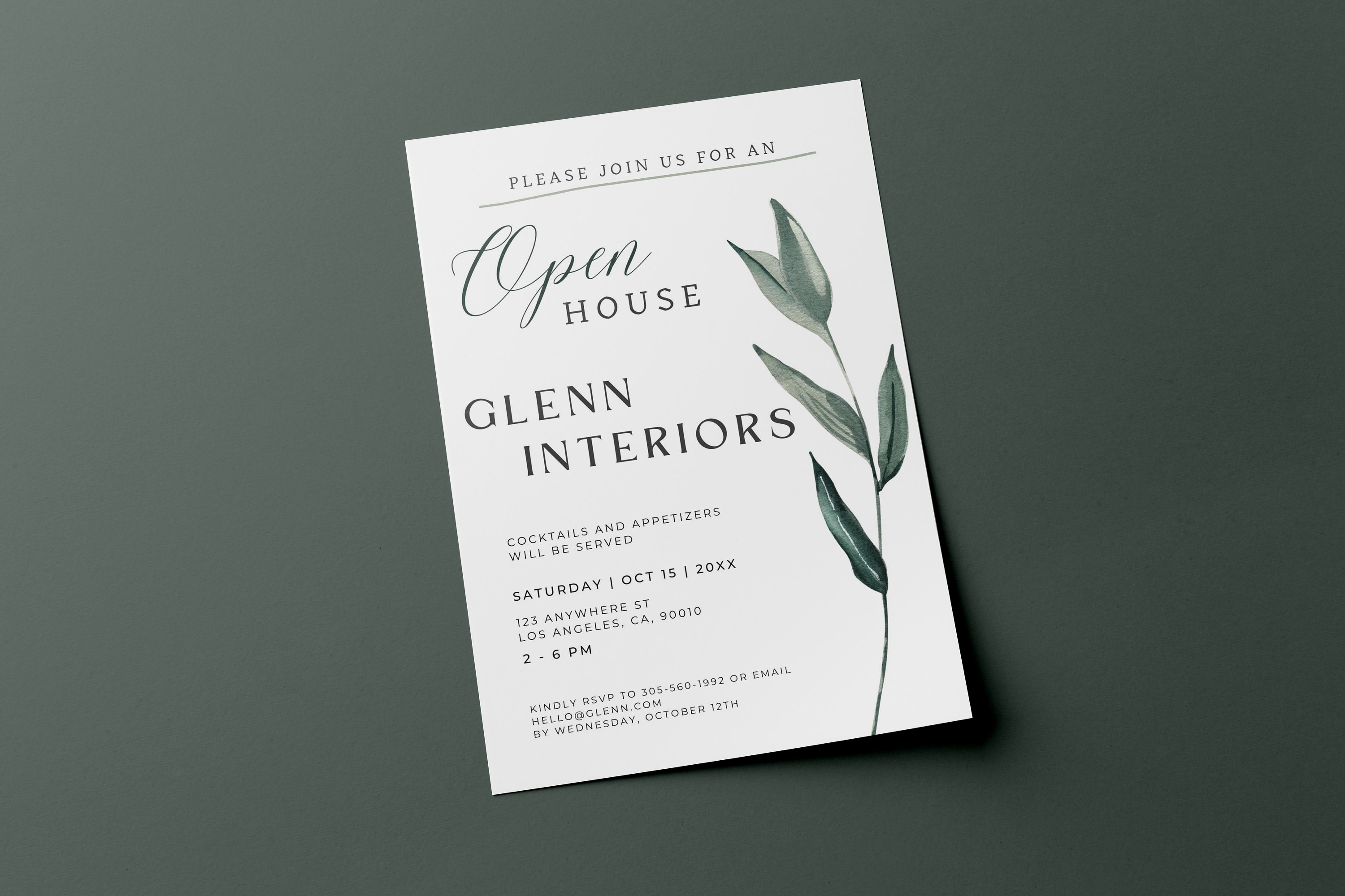Open House Invitation Template | Mixer Invite | Small Business ...