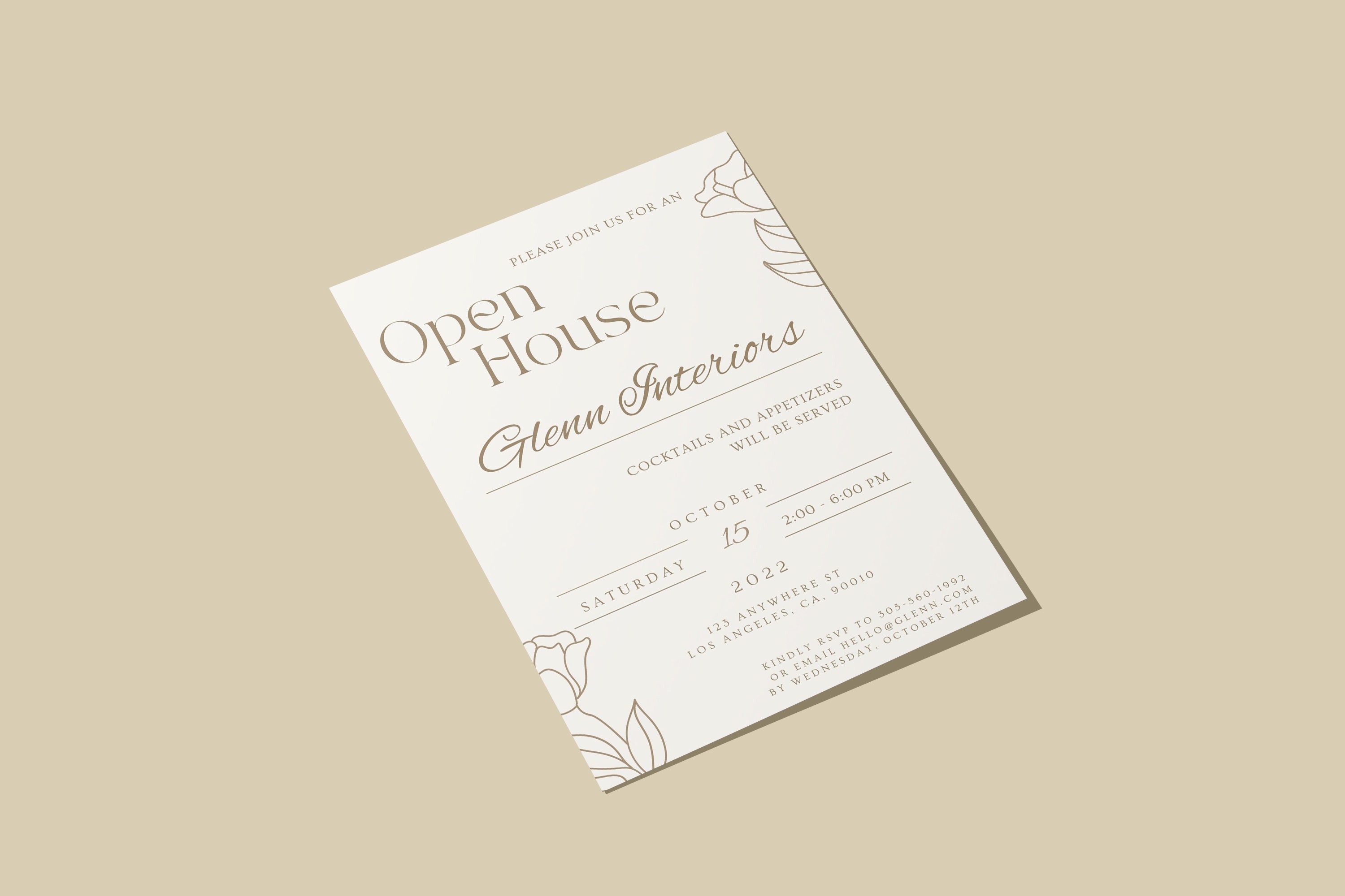 Open House Invitation Template | Mixer Invite | Small Business ...