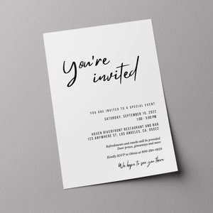 Modern Business Invitation Template, Simple Business Invitation ...