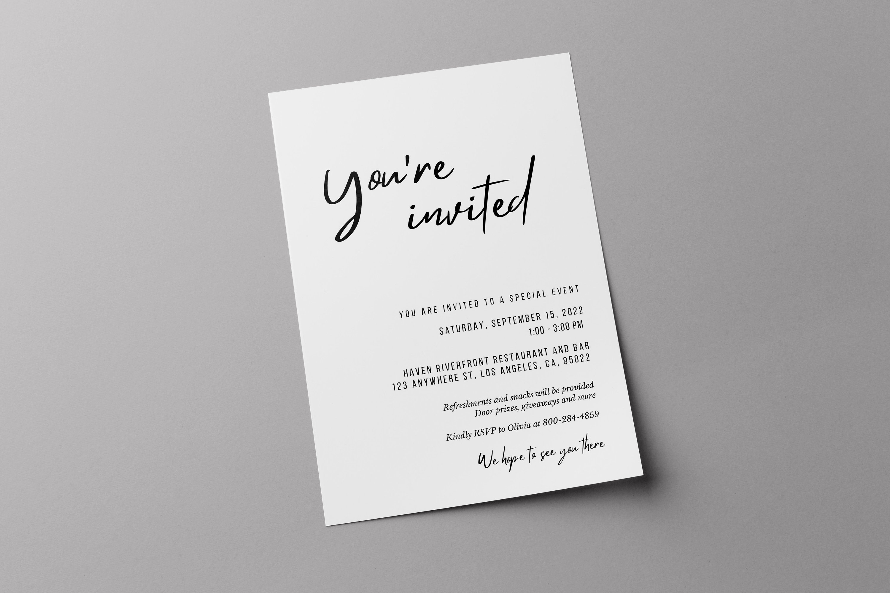 Modern Business Invitation Template, Simple Business Invitation ...
