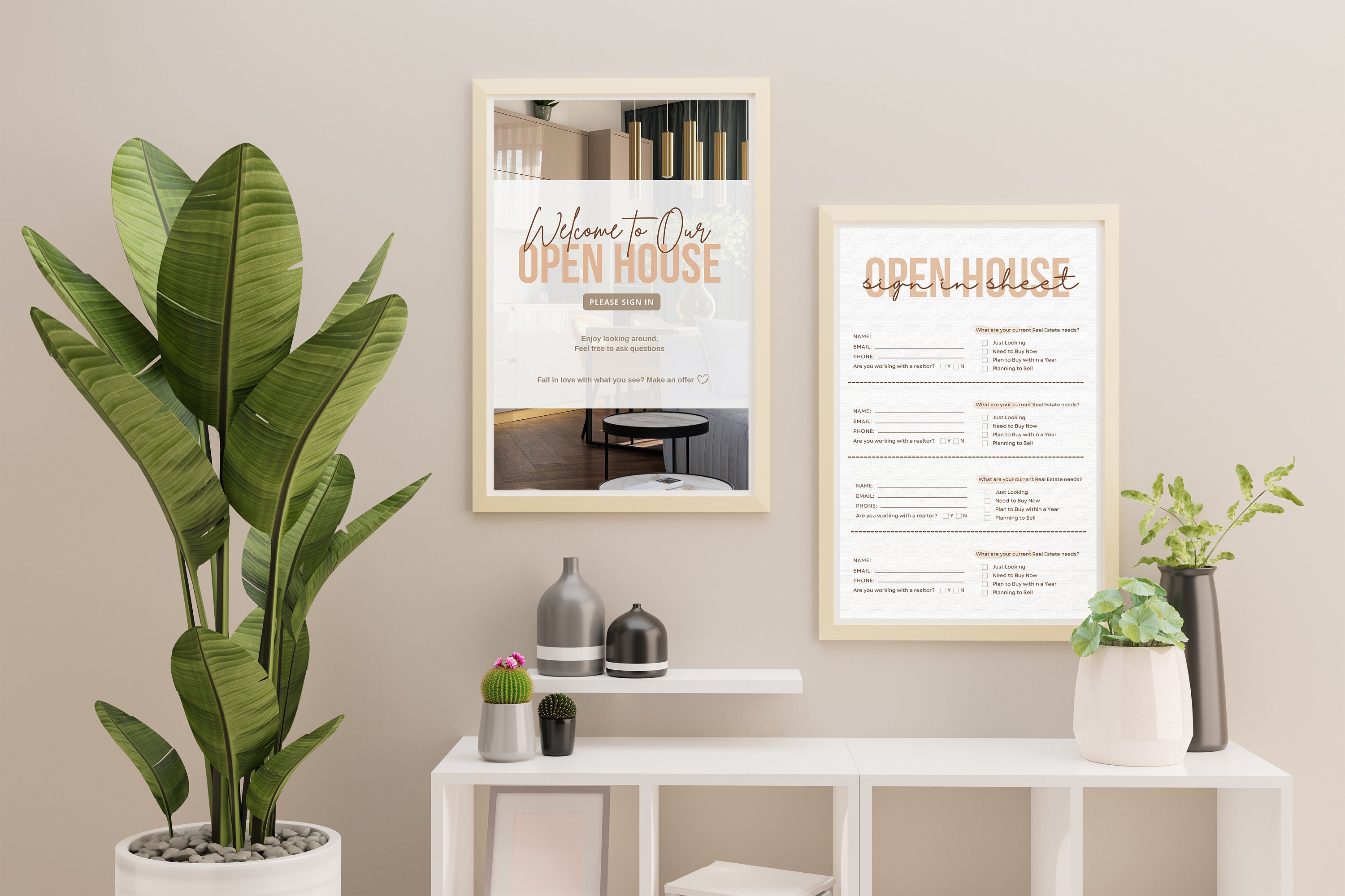 Open House Sign in Sheet & Welcome Sign Pdfs | Real Estate Marketing ...