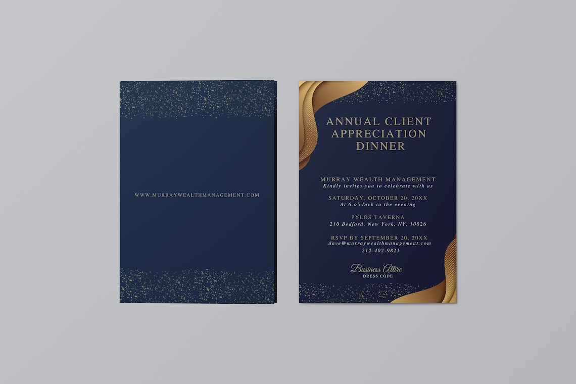 Annual Client Appreciation Dinner Party Invitation Editable Template ...