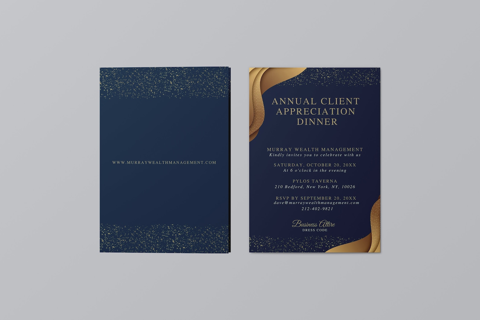 Annual Client Appreciation Dinner Party Invitation Editable Template ...