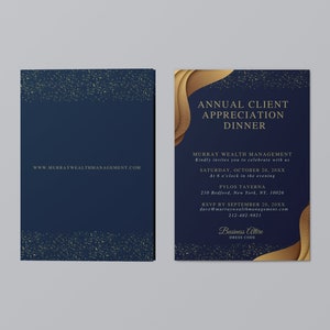 Annual Client Appreciation Dinner Party Invitation Editable Template ...