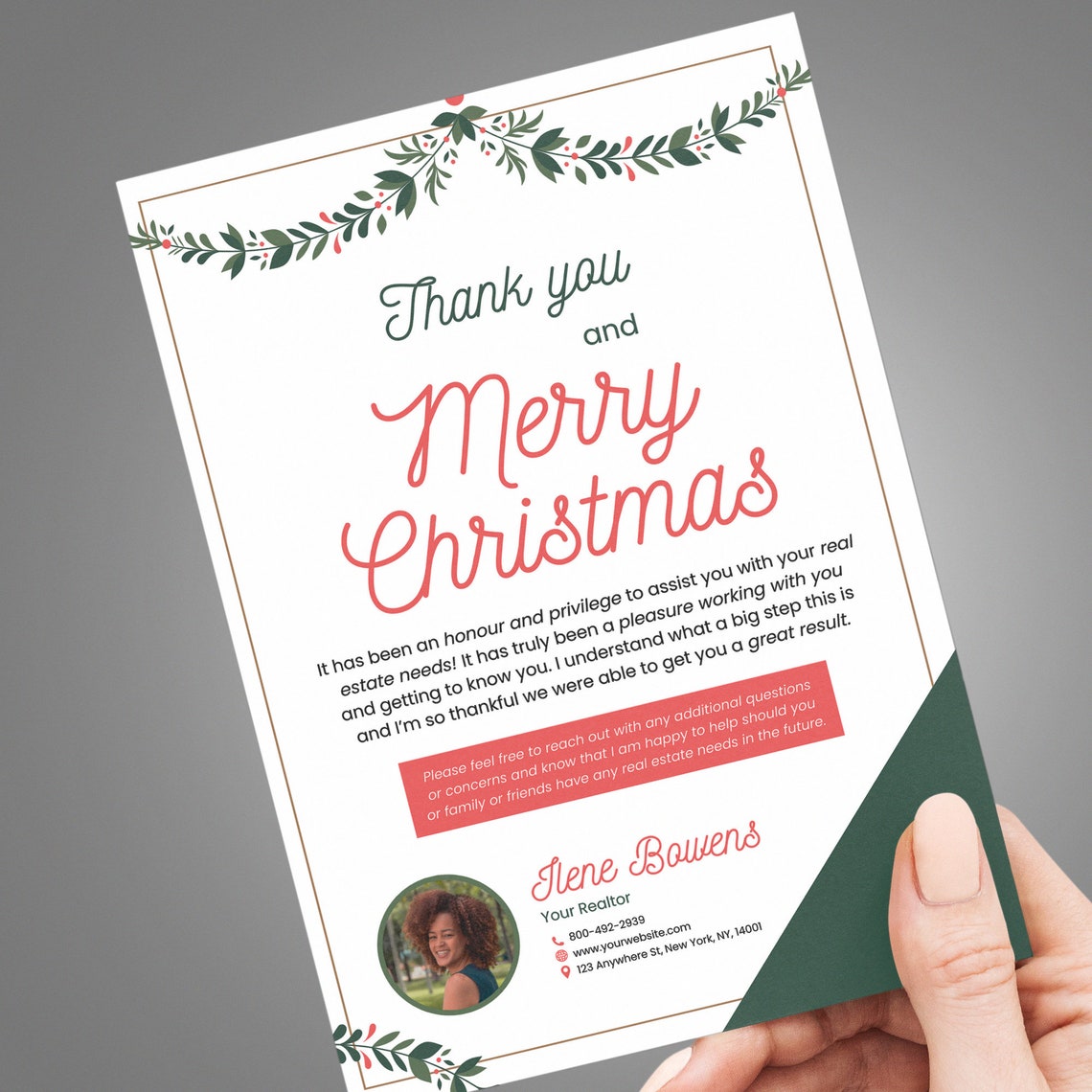 Realtor Christmas Card Real Estate Marketing Realtor Marketing Realtor ...