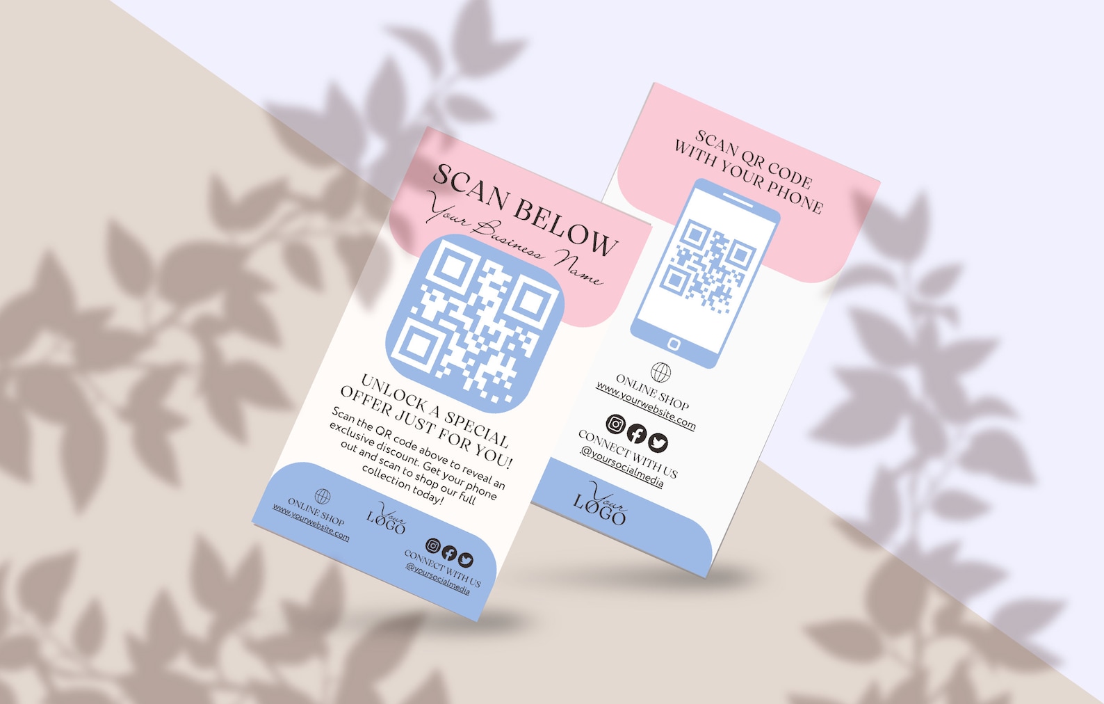 Custom QR Code Sign Design, Scan QR Code Template, Printable Scan to ...