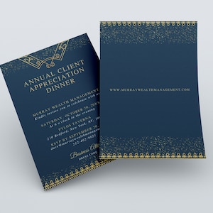 Annual Client Appreciation Dinner Party Invitation Editable Template ...