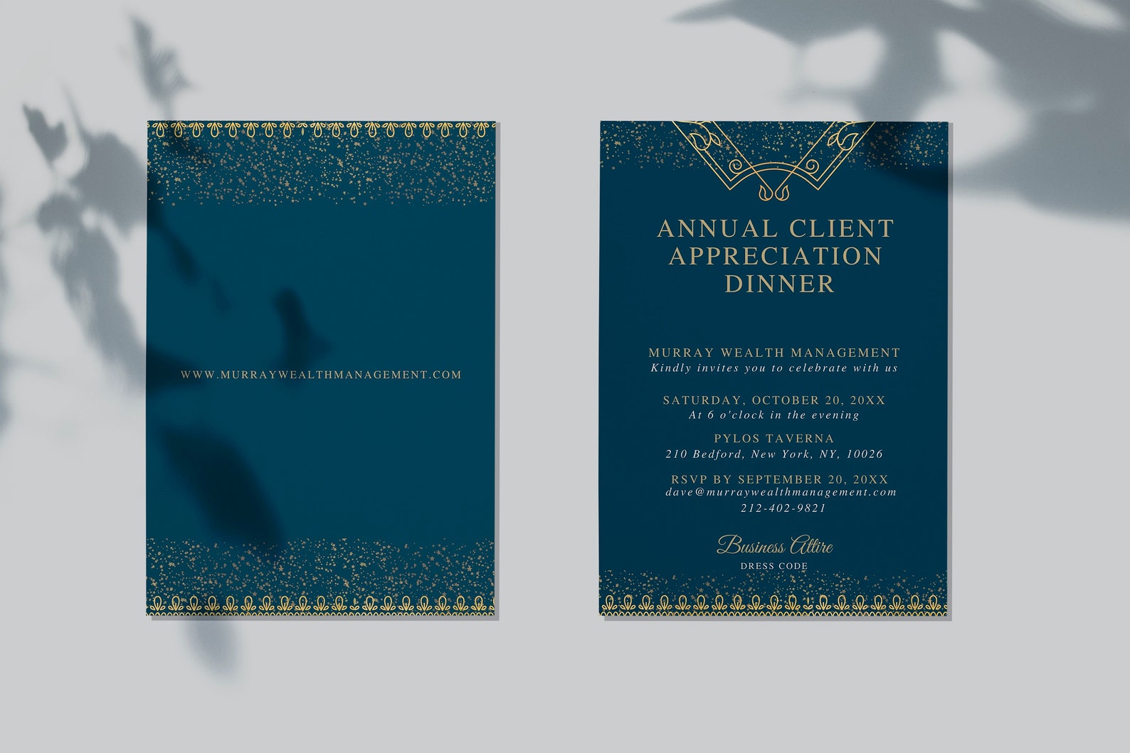 Annual Client Appreciation Dinner Party Invitation Editable Template ...