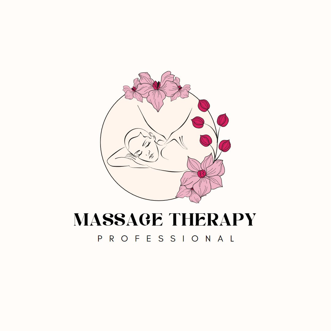 Massage Logo, Logo Design Branding Package Premade Circle Logo, Fitness ...