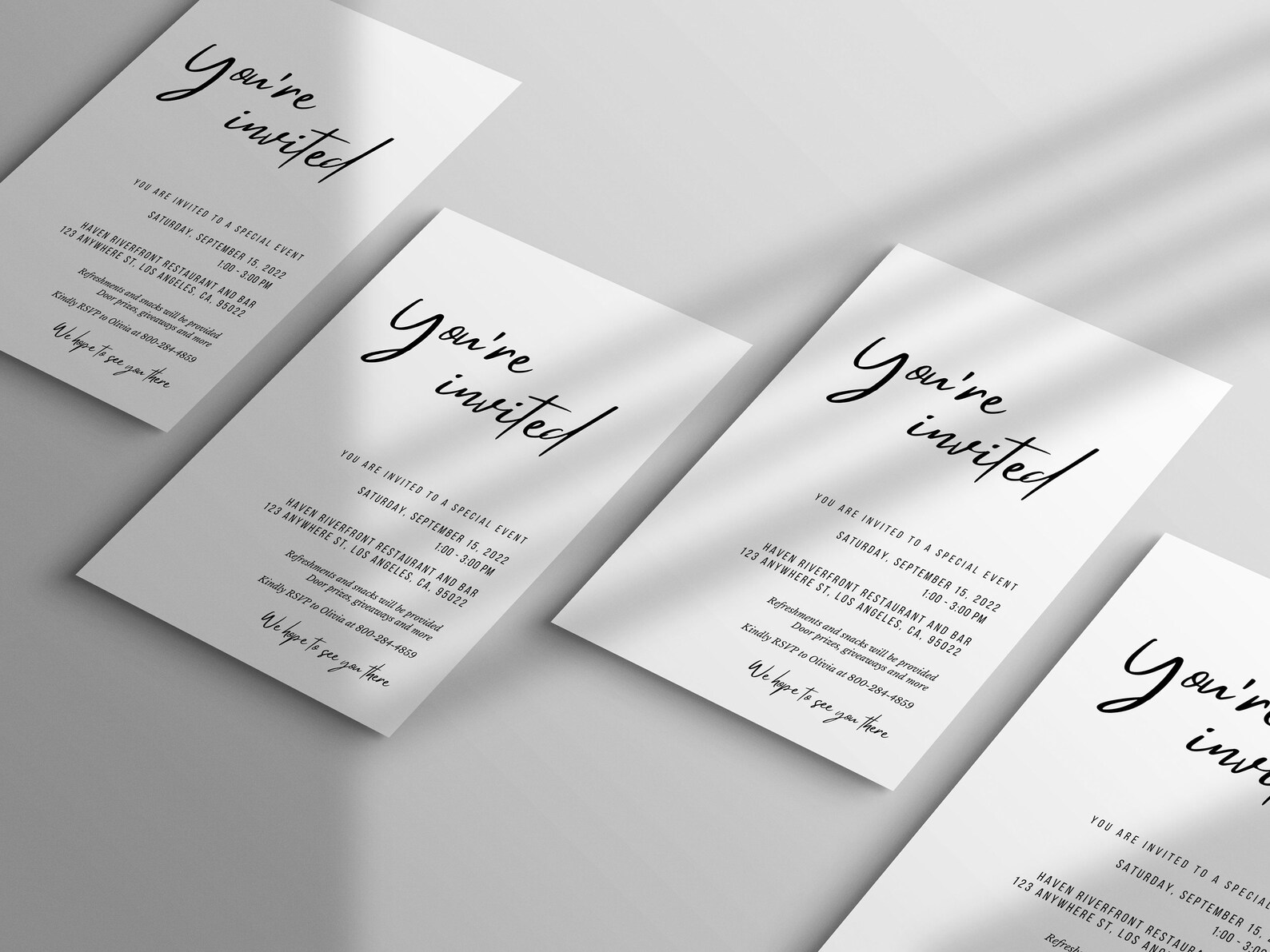 Modern Business Invitation Template, Simple Business Invitation ...