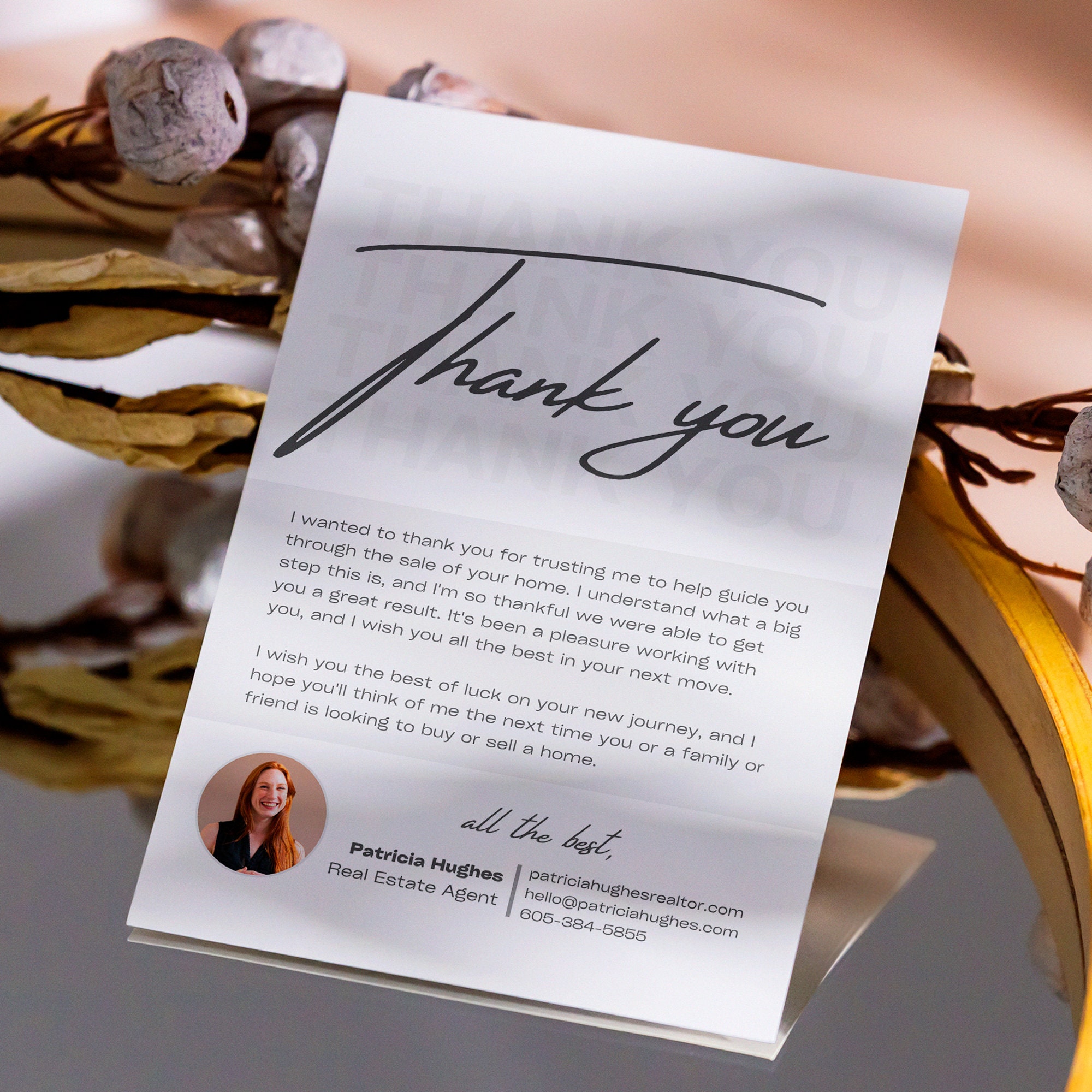 Thank You Real Estate Agent Card, Realtor Thank You Card, Real Estate ...