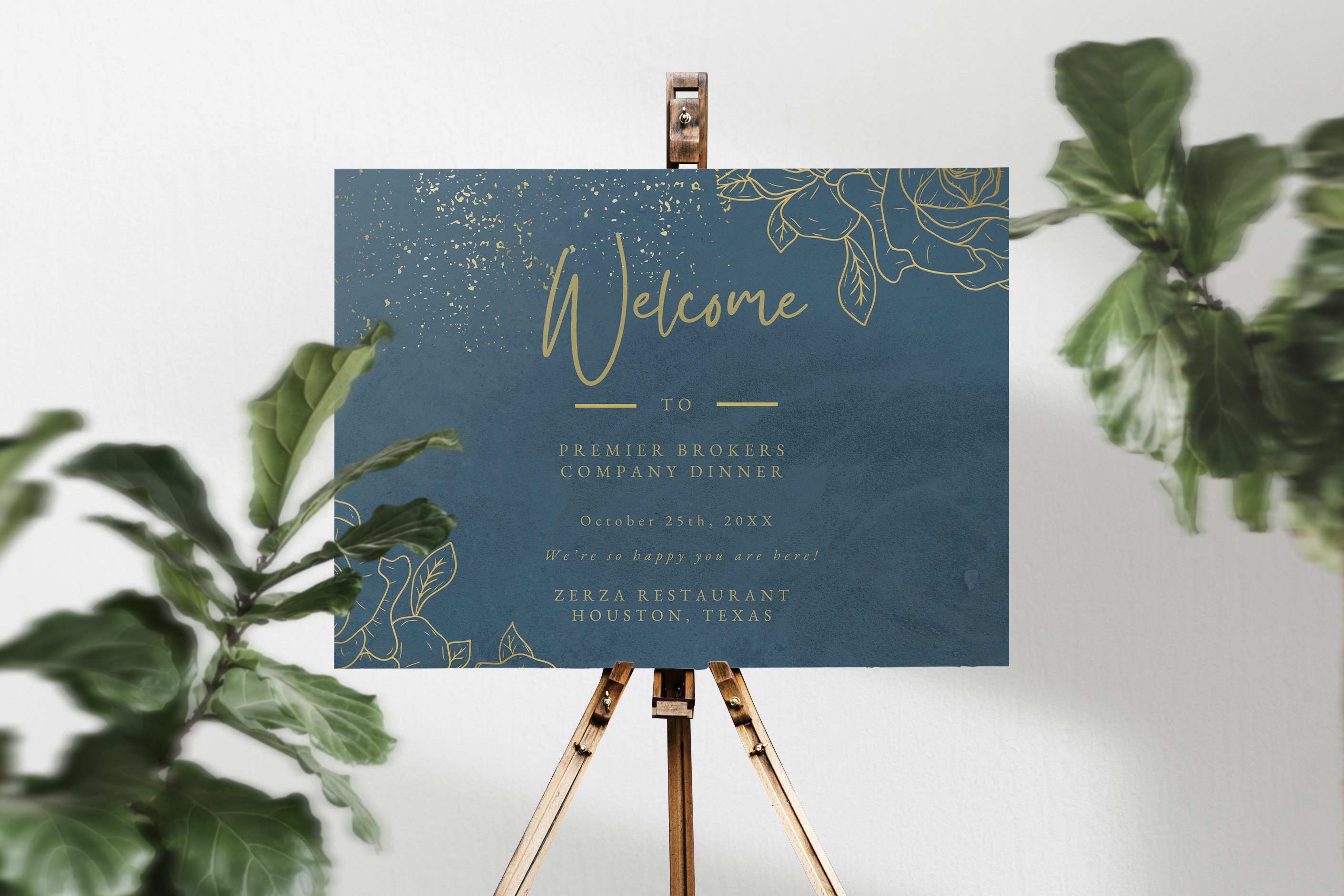 Instant Download Company Dinner Welcome Sign Editable Template ...