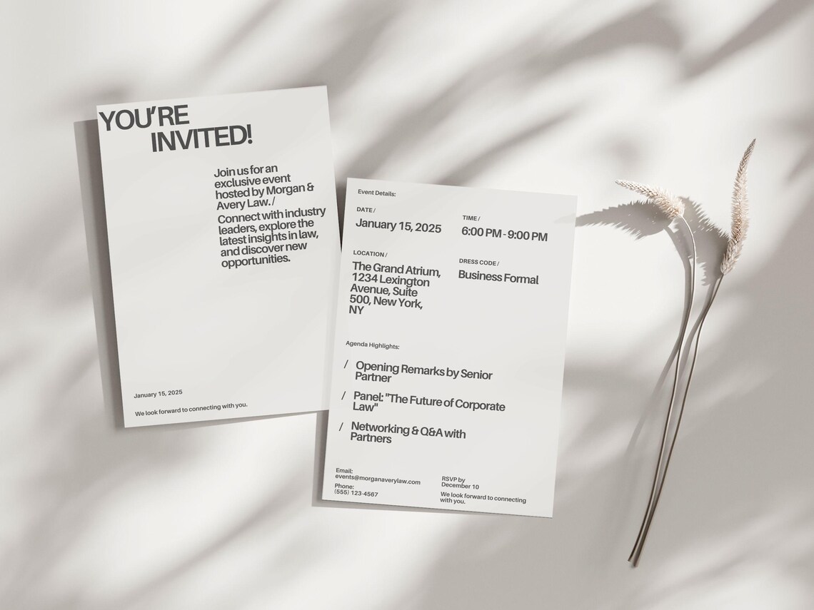 Business Special Event Invitation Template | Company Any Event ...