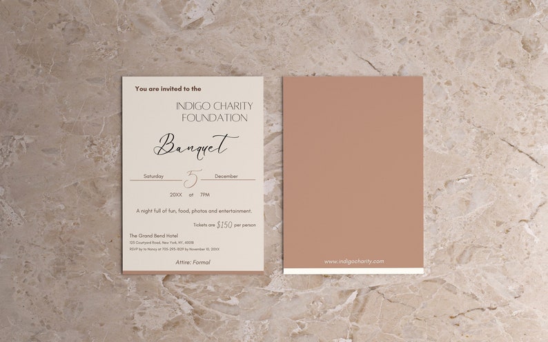 Banquet Invitation Editable Template, Professional Business Event ...
