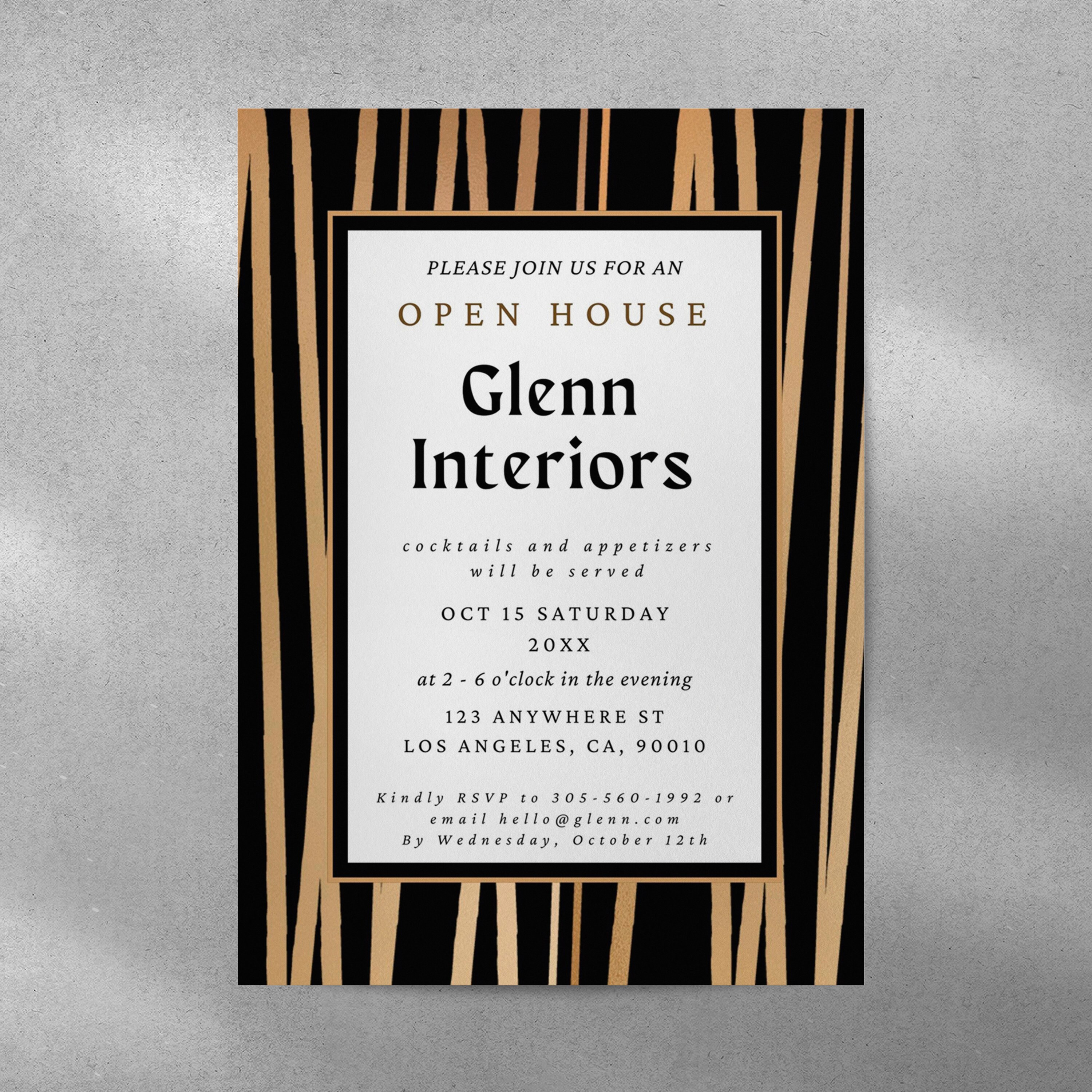 Open House Invitation Template | Mixer Invite | Small Business ...