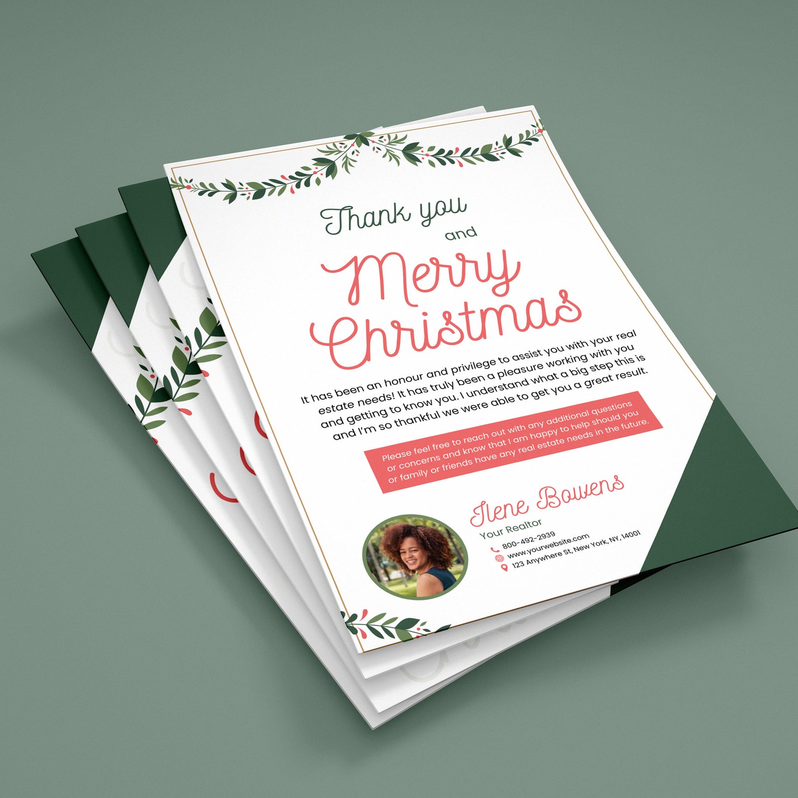 Realtor Christmas Card Real Estate Marketing Realtor Marketing Realtor ...