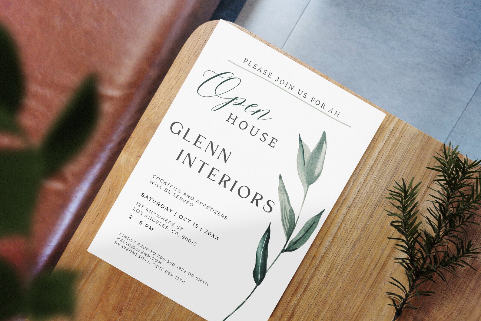 Open House Invitation Template | Mixer Invite | Small Business ...