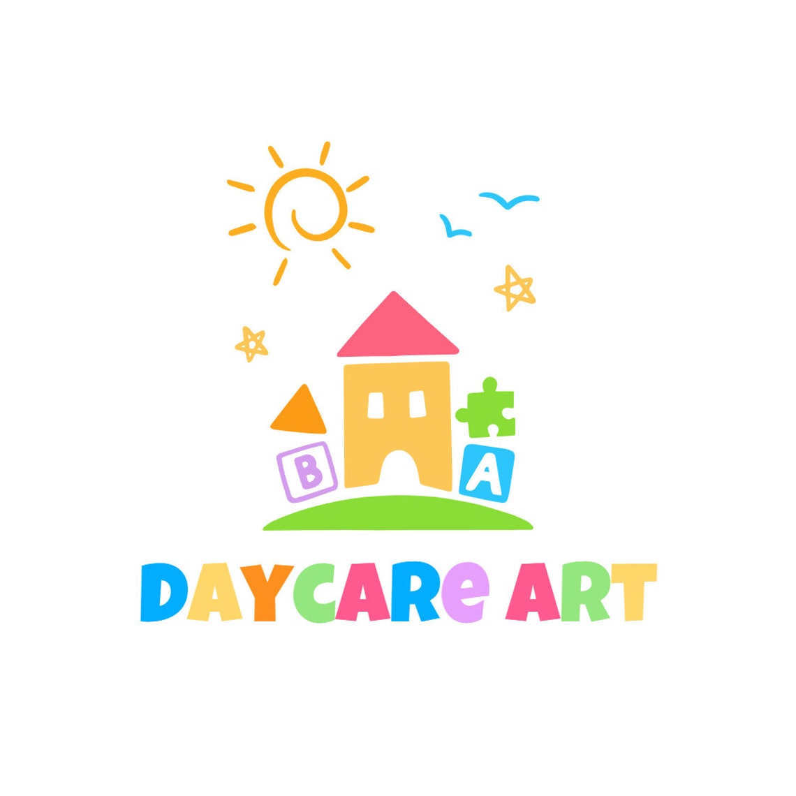Childcare Logo, Daycare Logo, Preschool Logo, Logo Design, Education ...