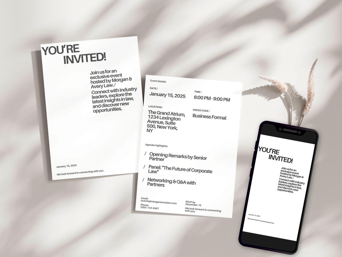 Business Special Event Invitation Template | Company Any Event ...