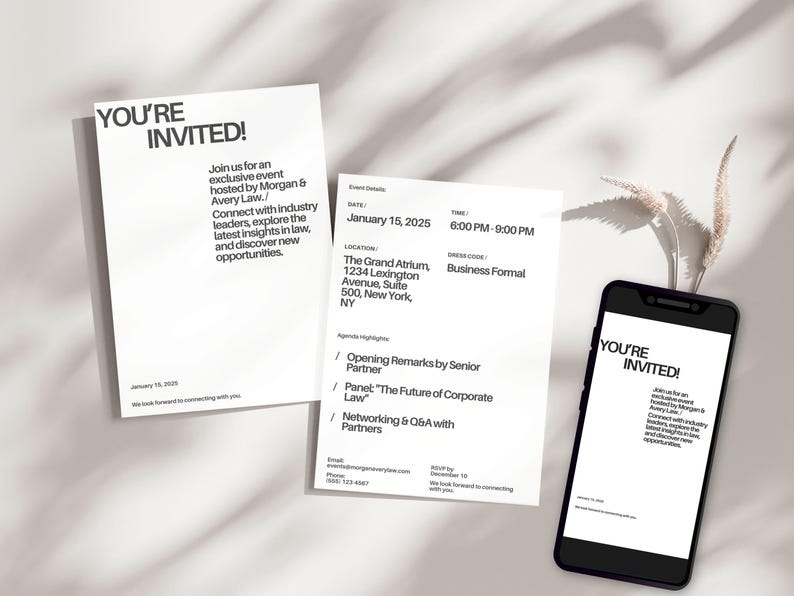 Business Special Event Invitation Template | Company Any Event ...