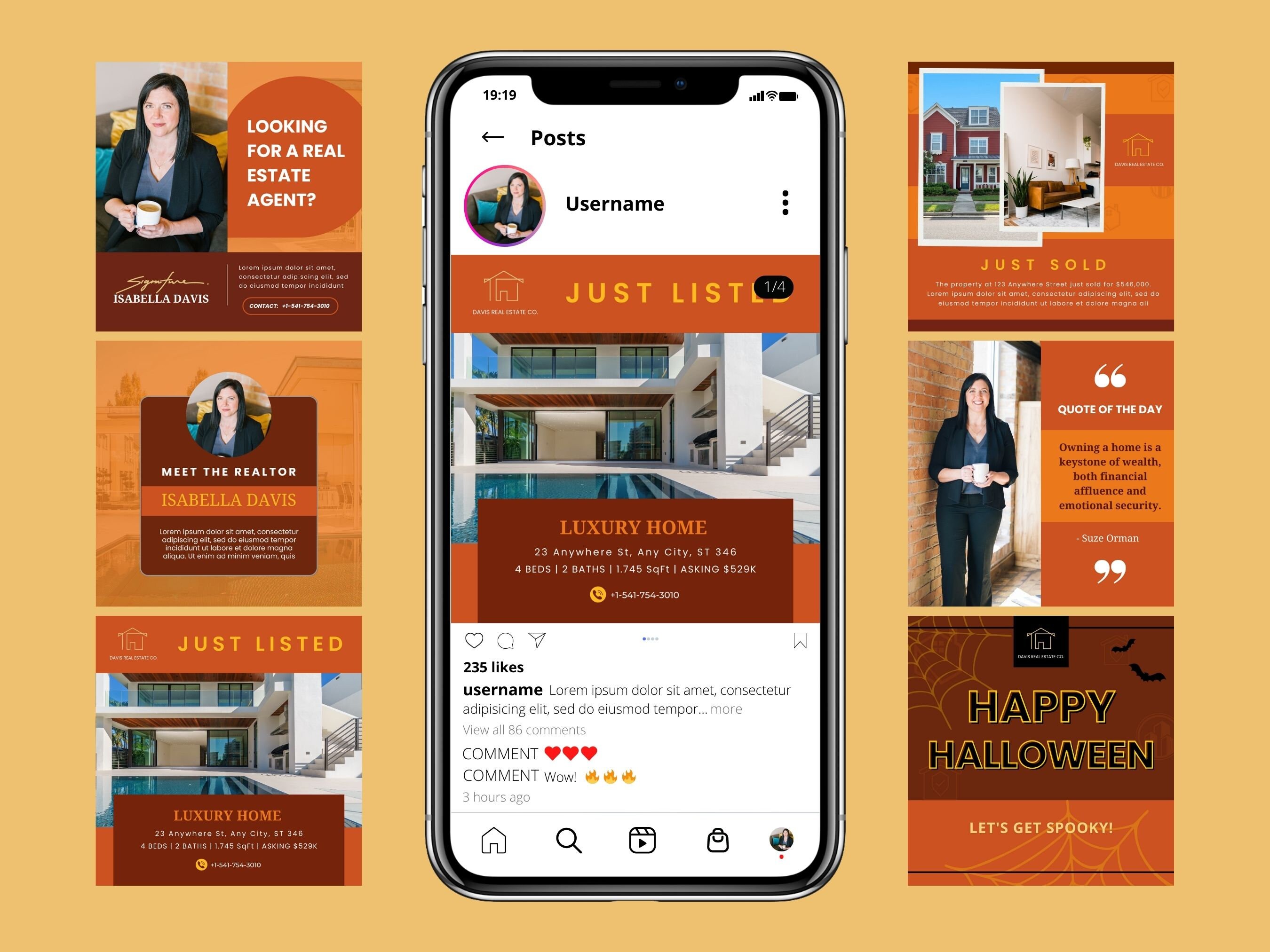 Fall Social Media Post for Realtors Real Estate Marketing Canva ...
