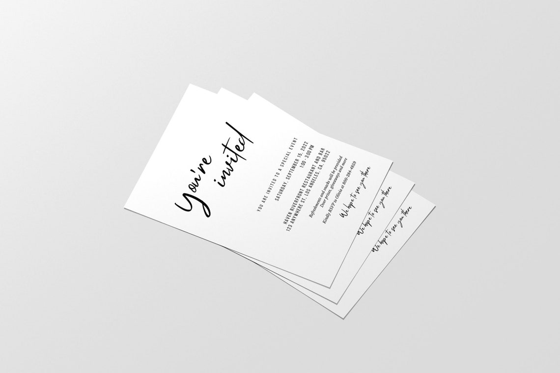 Modern Business Invitation Template, Simple Business Invitation ...