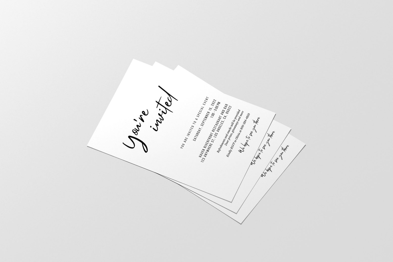 Modern Business Invitation Template, Simple Business Invitation ...
