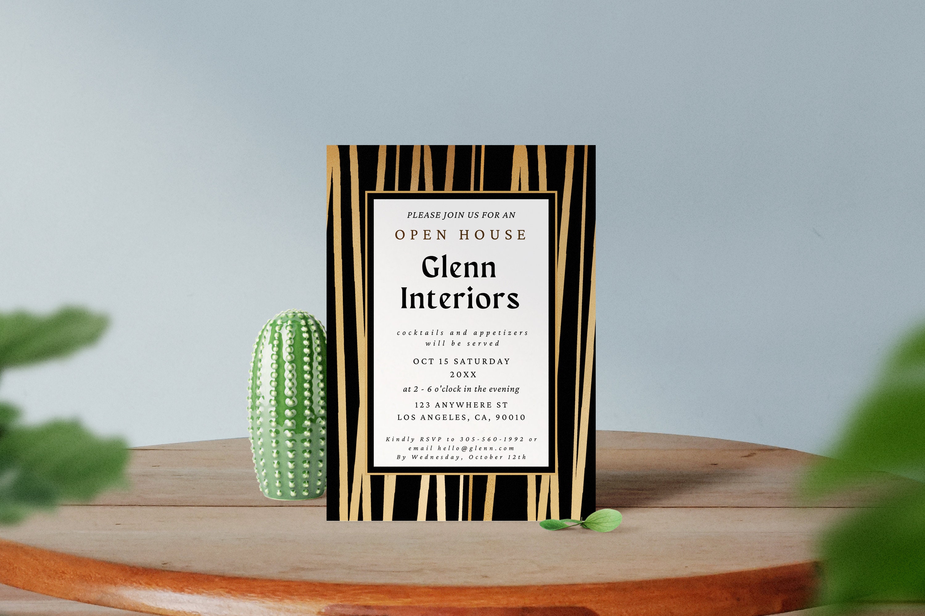 Open House Invitation Template | Mixer Invite | Small Business ...