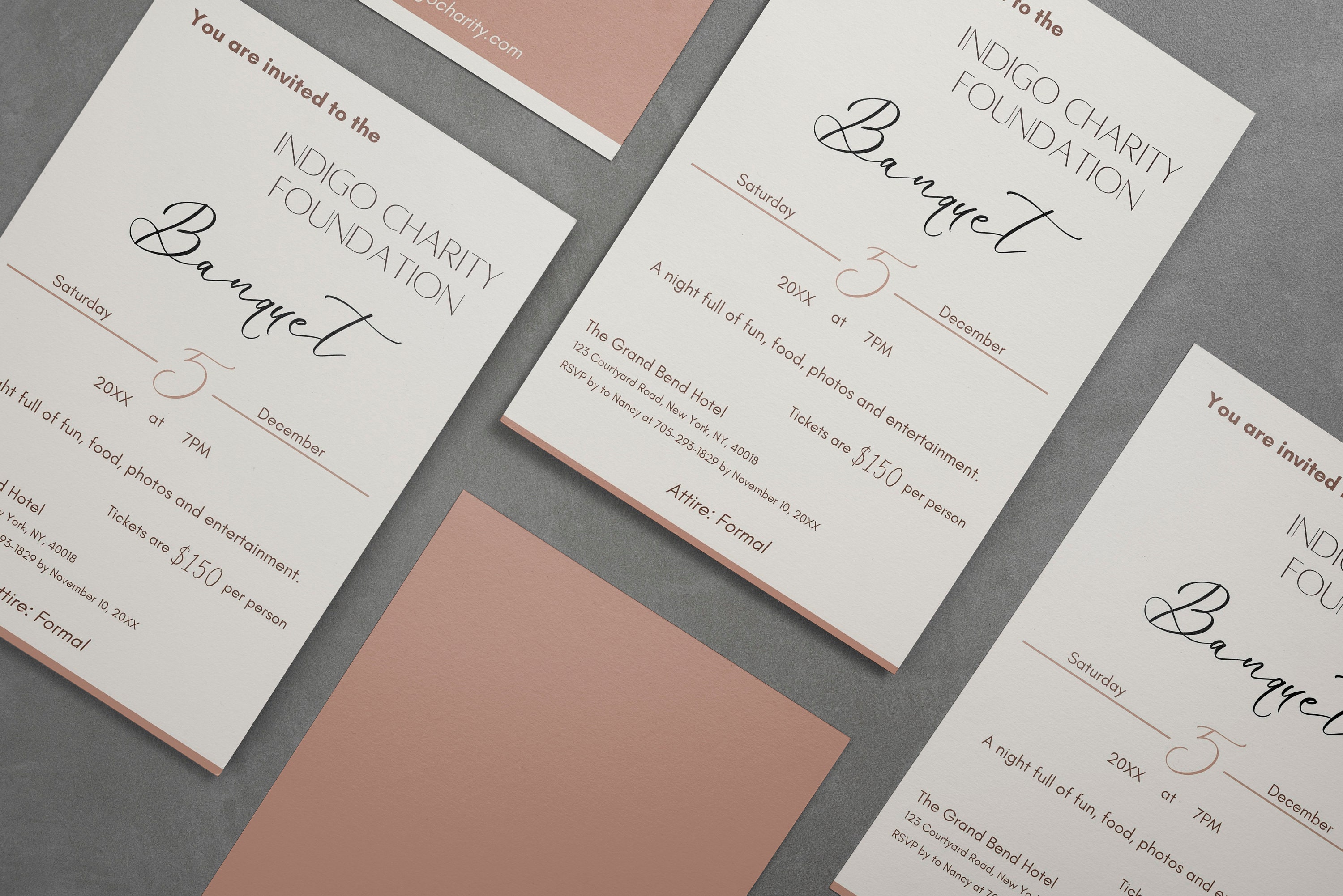 Banquet Invitation Editable Template, Professional Business Event ...