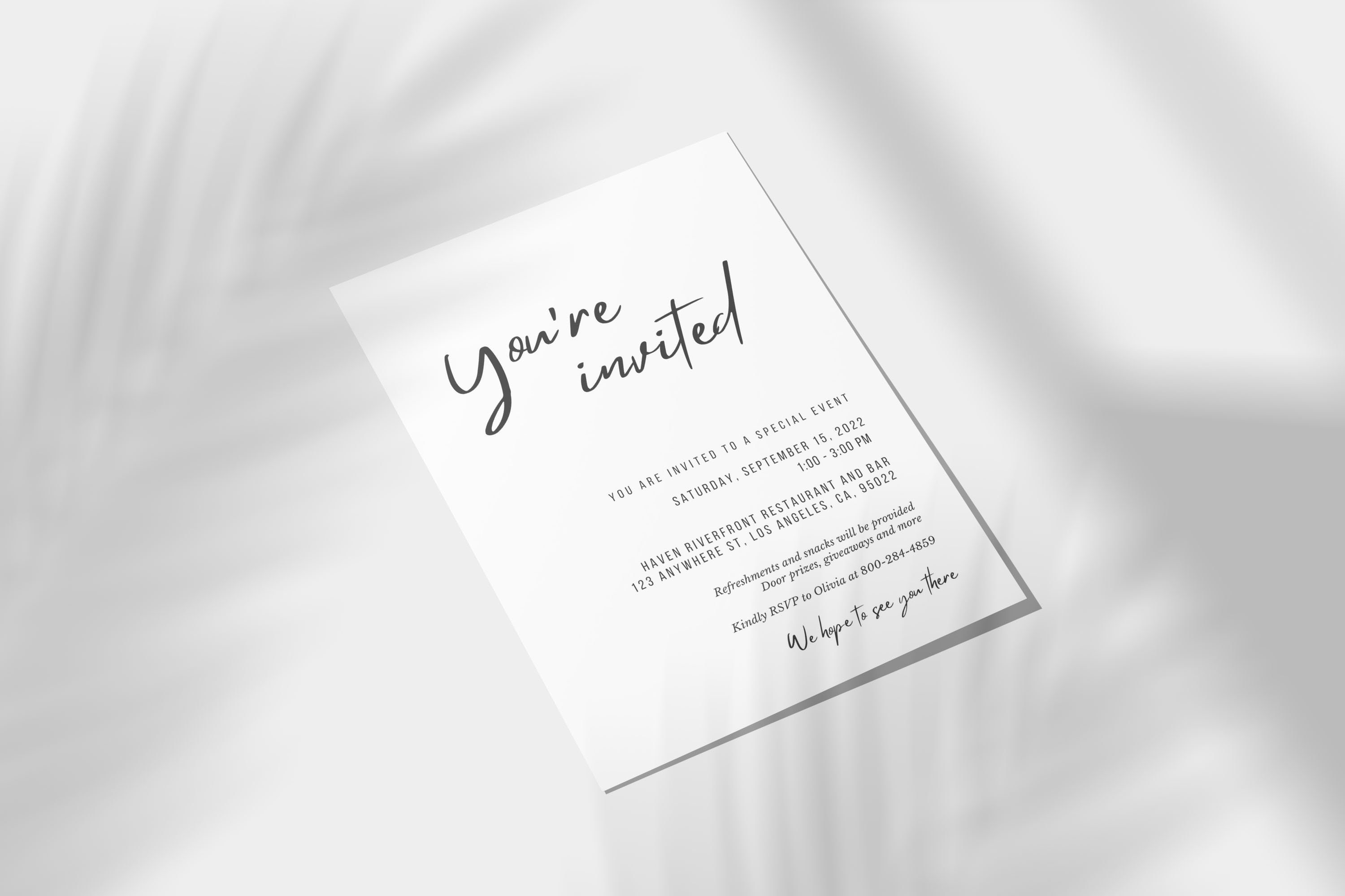 Modern Business Invitation Template, Simple Business Invitation ...