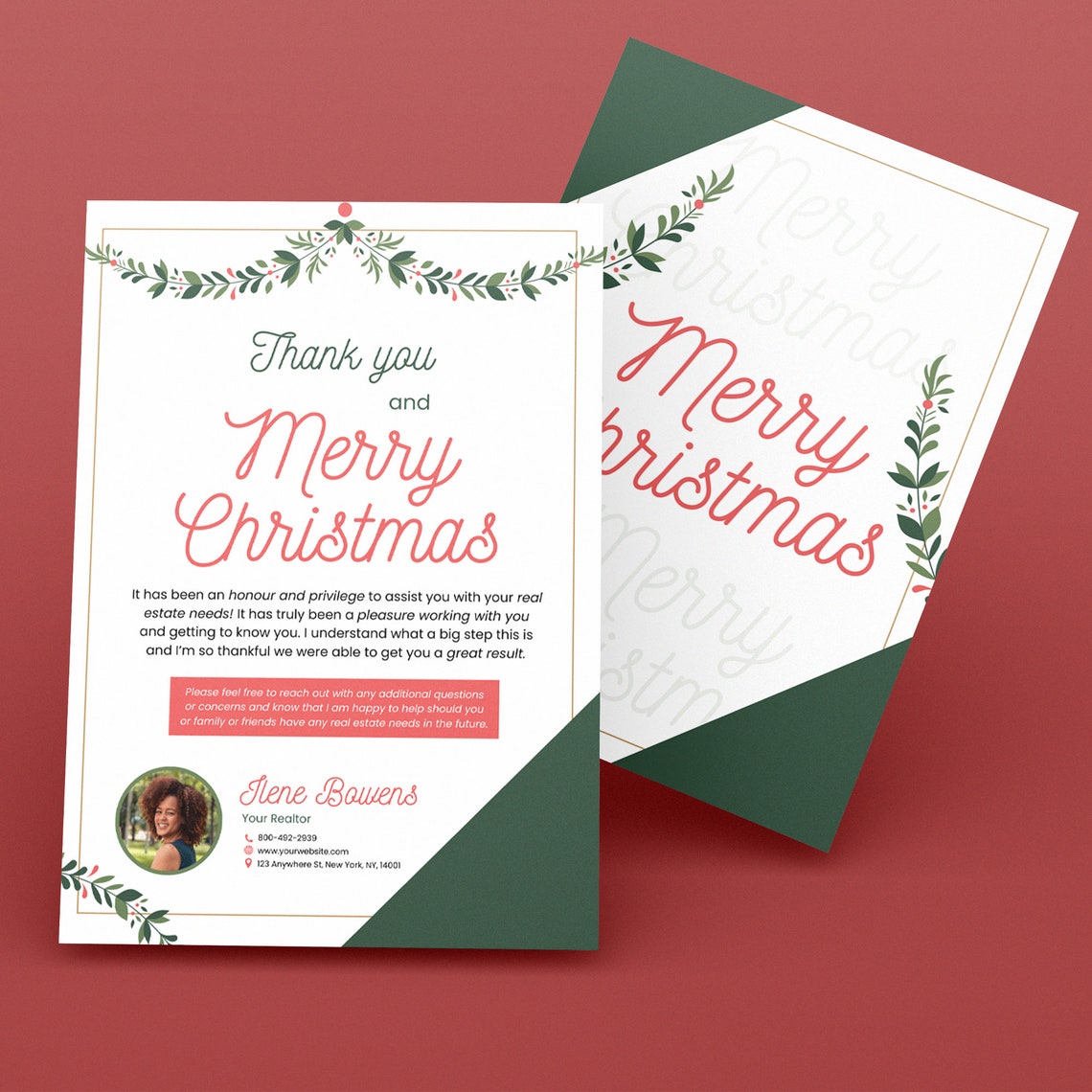 Realtor Christmas Card Real Estate Marketing Realtor Marketing Realtor ...
