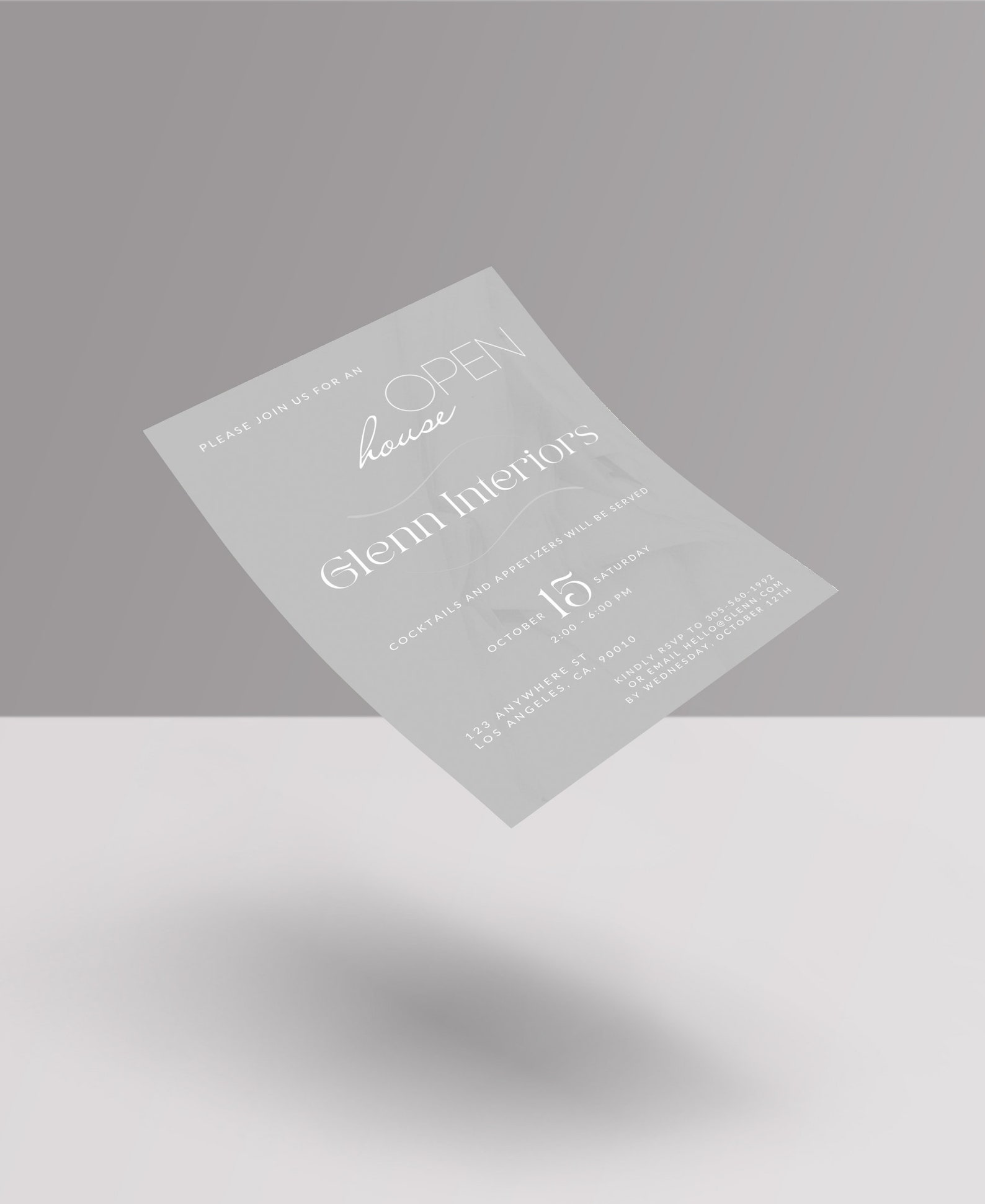 Open House Invitation Template | Mixer Invite | Small Business ...