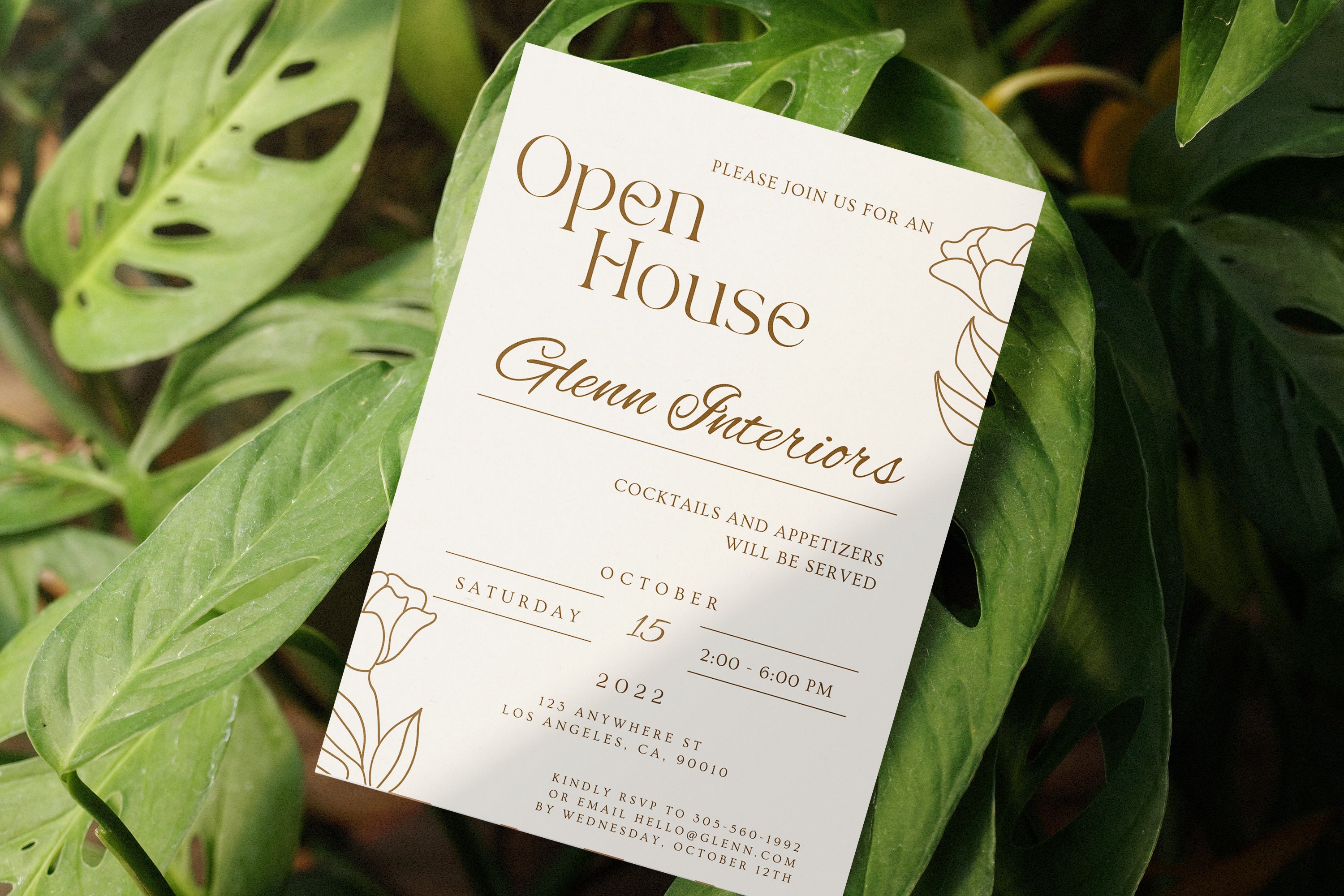 Open House Invitation Template | Mixer Invite | Small Business ...