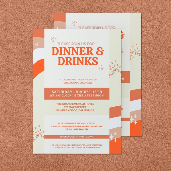 Business Dinner Invitations - Etsy