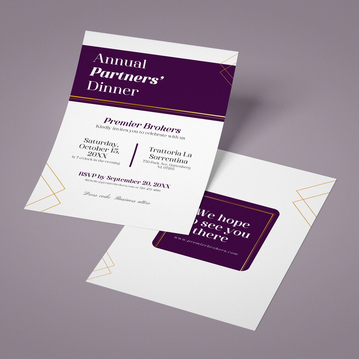 Annual Appreciation Dinner Party Invitation Edit Yourself Template ...