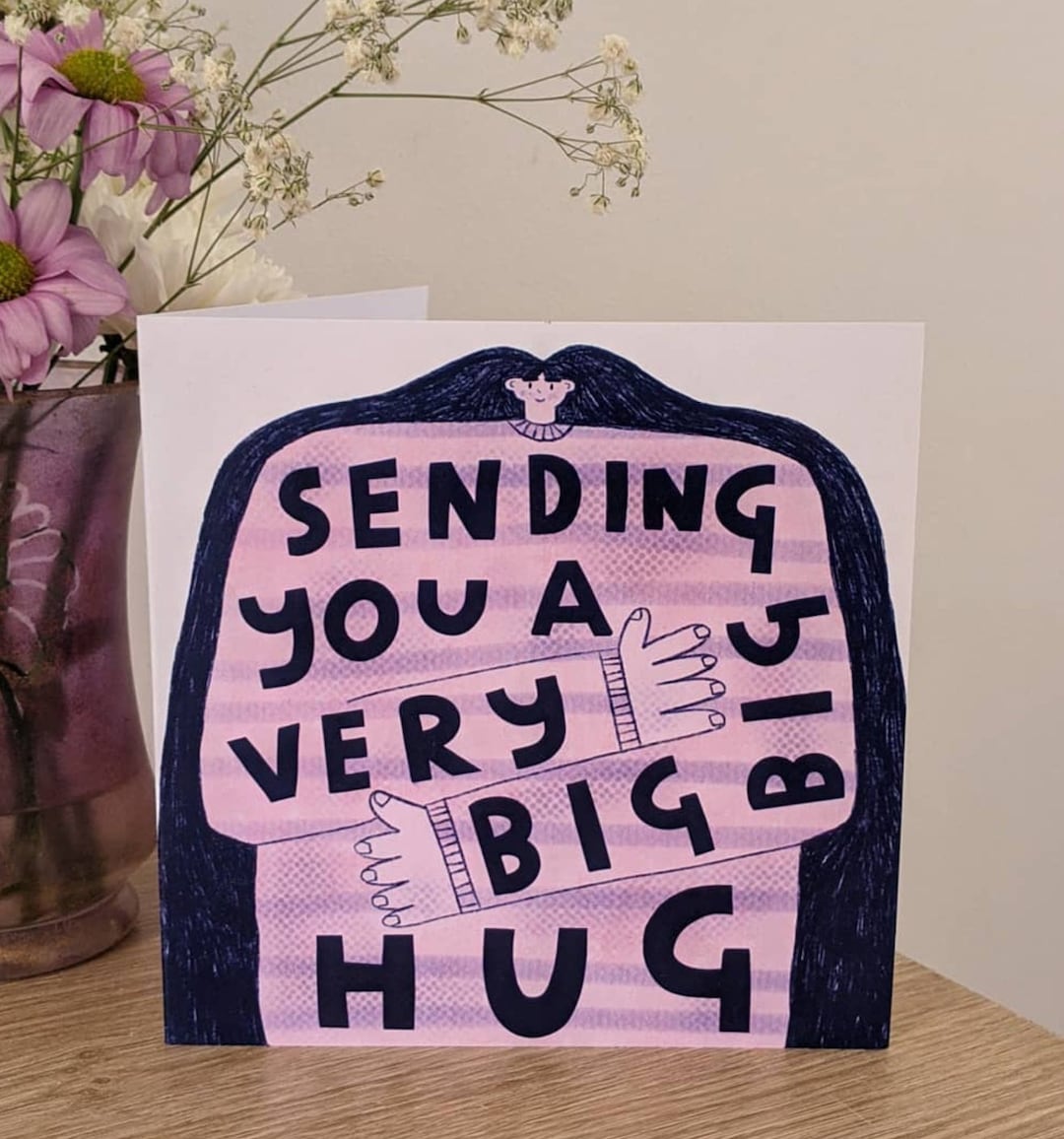 Sending You a Hug Card | Thinking of You Card | Uplifting Card - Etsy