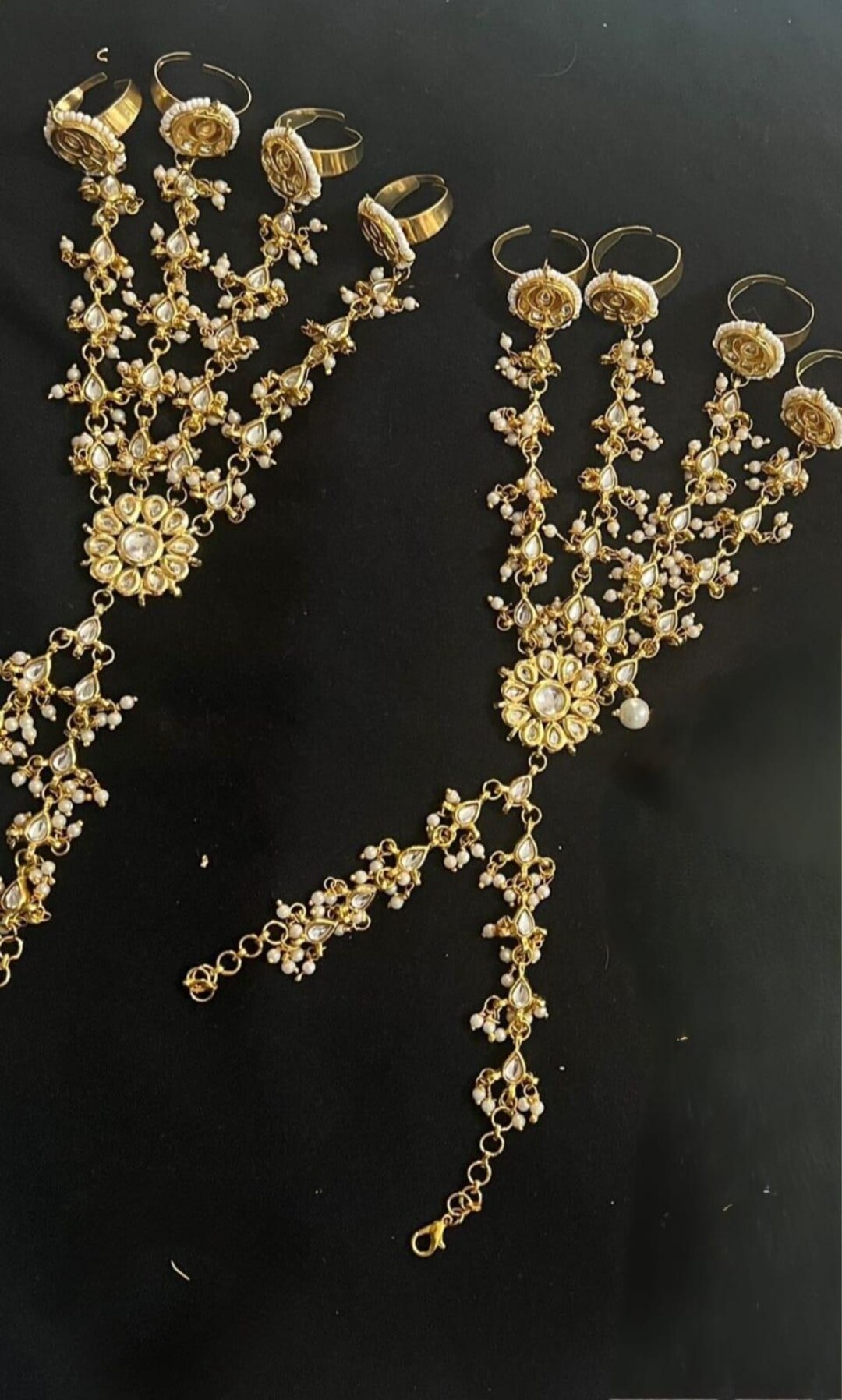 Kundan Haath Phool: Polki Indian Bridal Hand Harness - Etsy