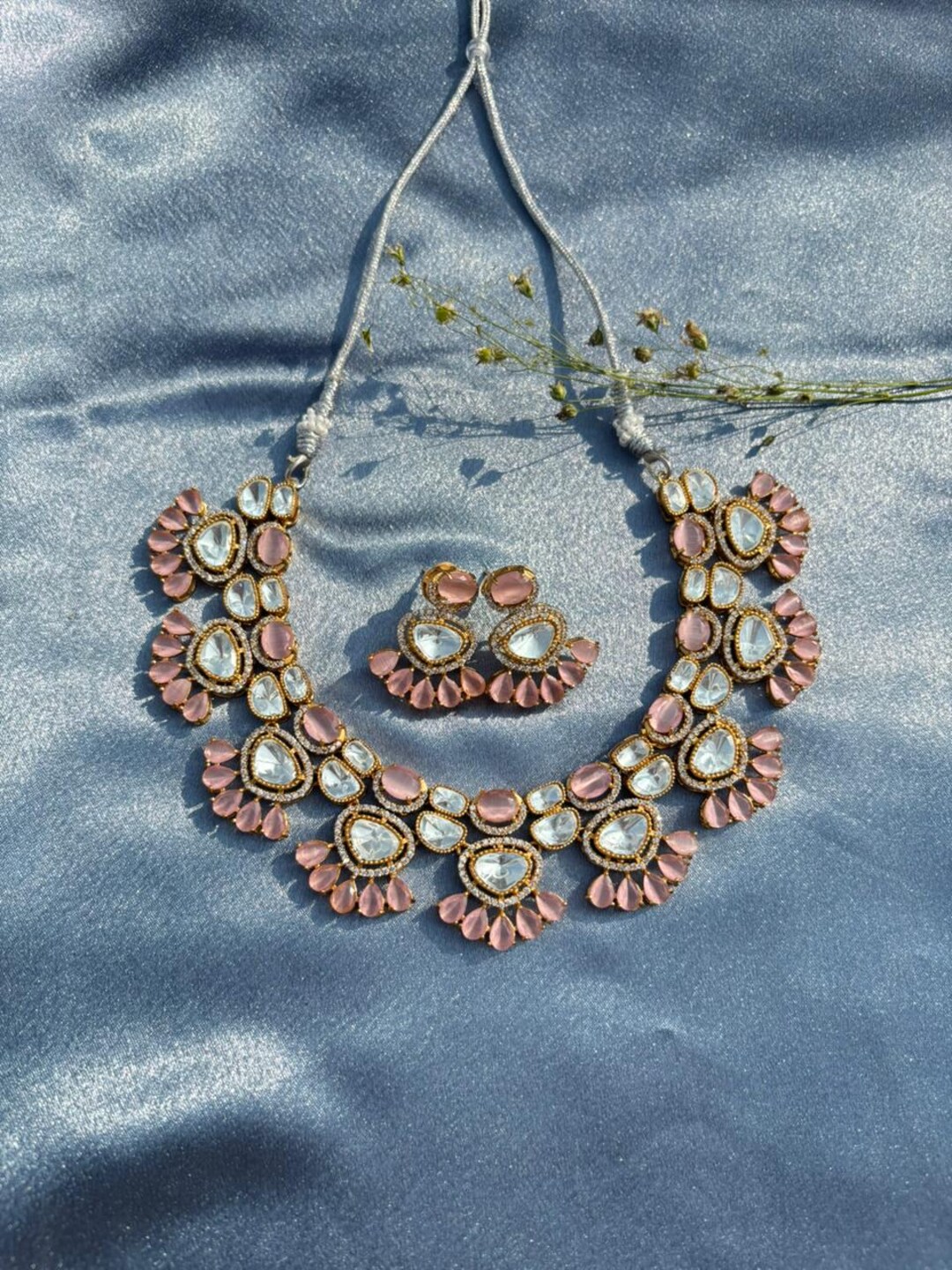 Kundan Polki Choker: Pink Stone Elephant Motif, Indian Bridal Necklace ...