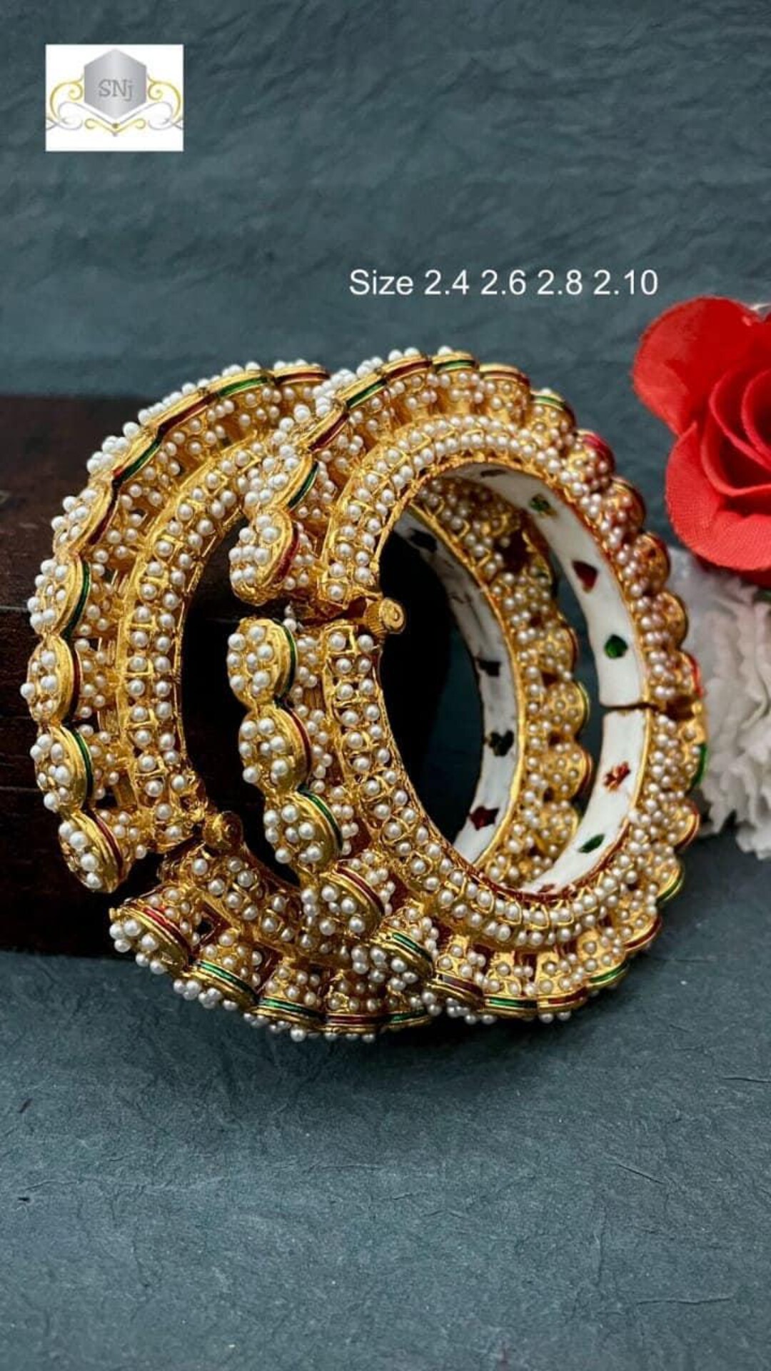 Rajwadi Kada / Pachali Bangles / Meenakari Openable Kada/indian Wedding ...