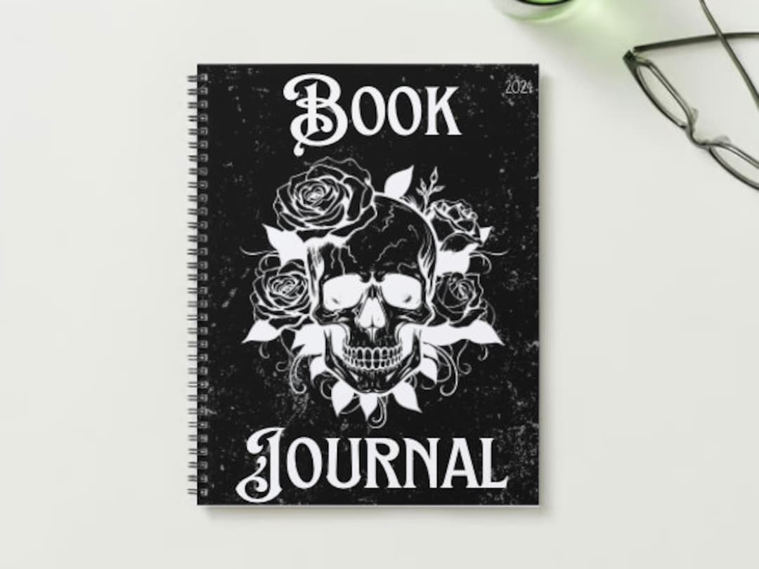 Dark Romance Book Journal Tracker, Skull and Rose (digital PDF) - Etsy