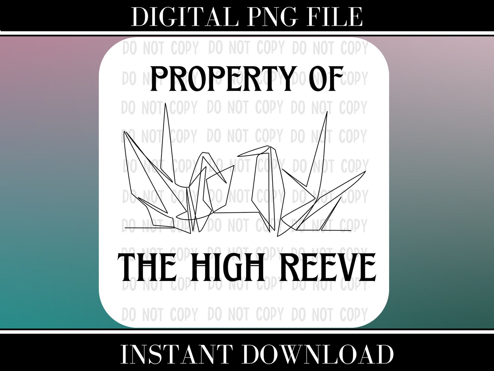 Dramione | Property of the High Reeve|instant Download PNG | Manacled ...
