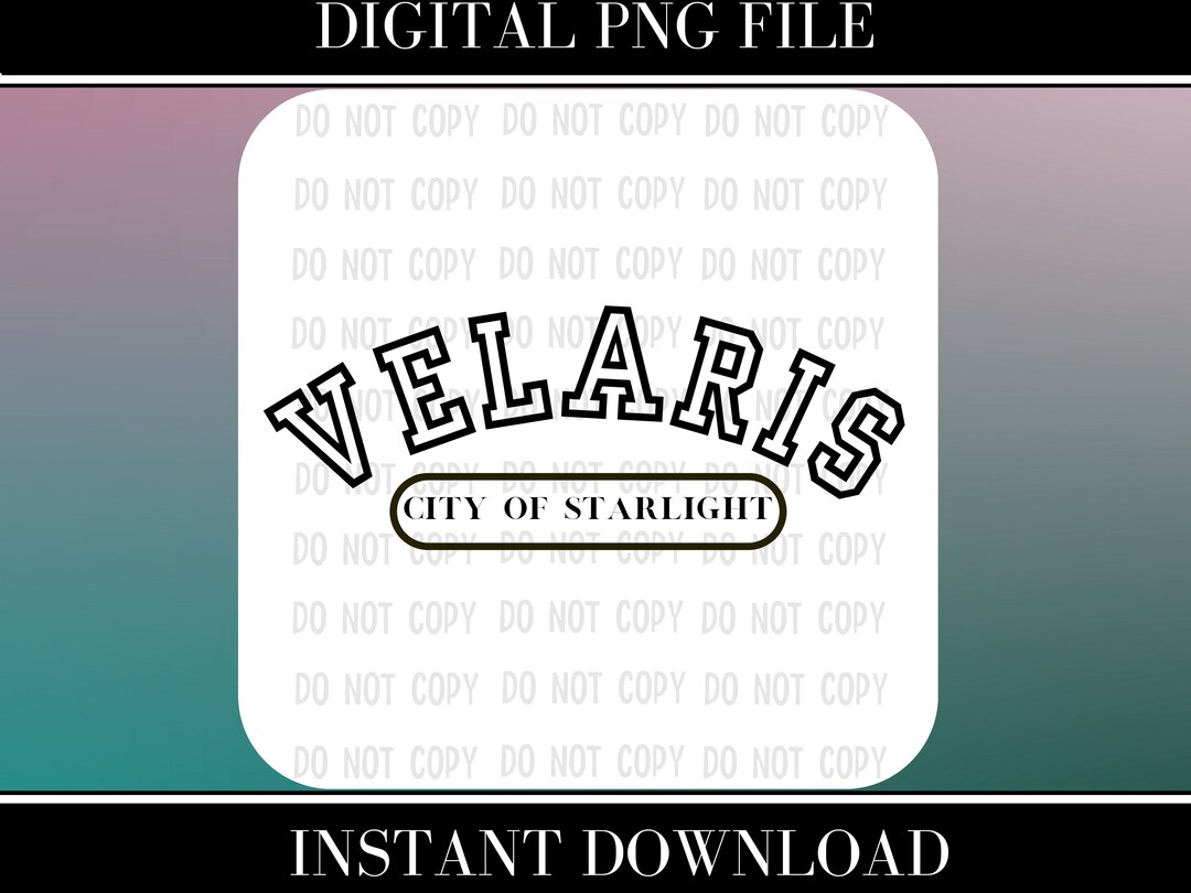 Velaris, Varsity Style, Massiverse, Digital, PNG, Instant Download ...