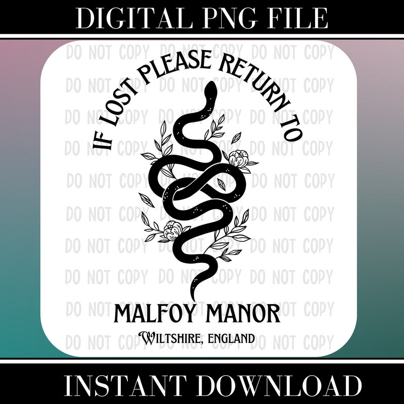 Draco Malfoy Svg - Etsy