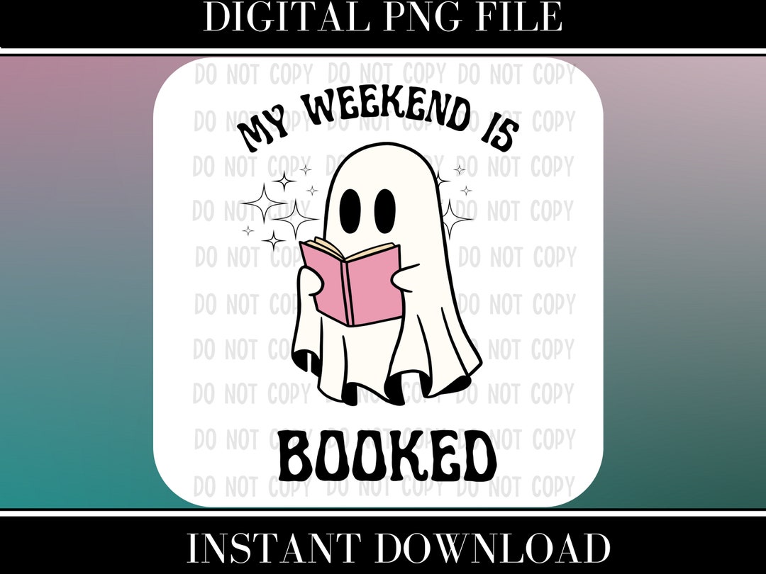 Ghost, I'm Booked, Pastel, Cute Halloween, Book Lover, Digital PNG ...