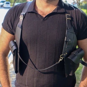 Leather Holster Bag, Shoulder Utility Bag Hip Holster Bag Wist Bag ...