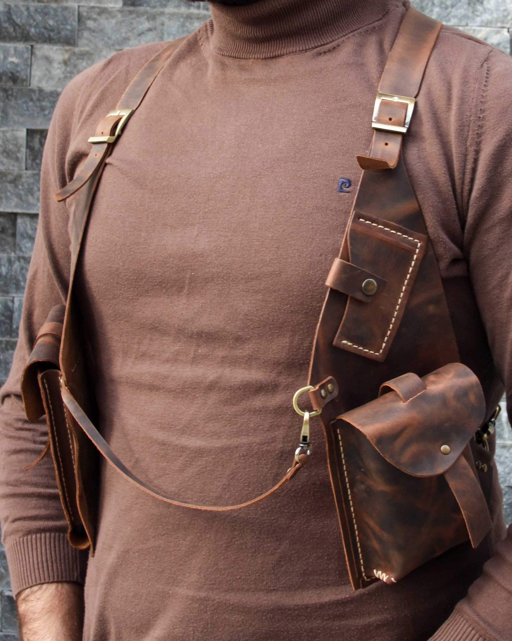 Leather Holster Bag Shoulder Utility Bag Hip Holster Bag Wist - Etsy