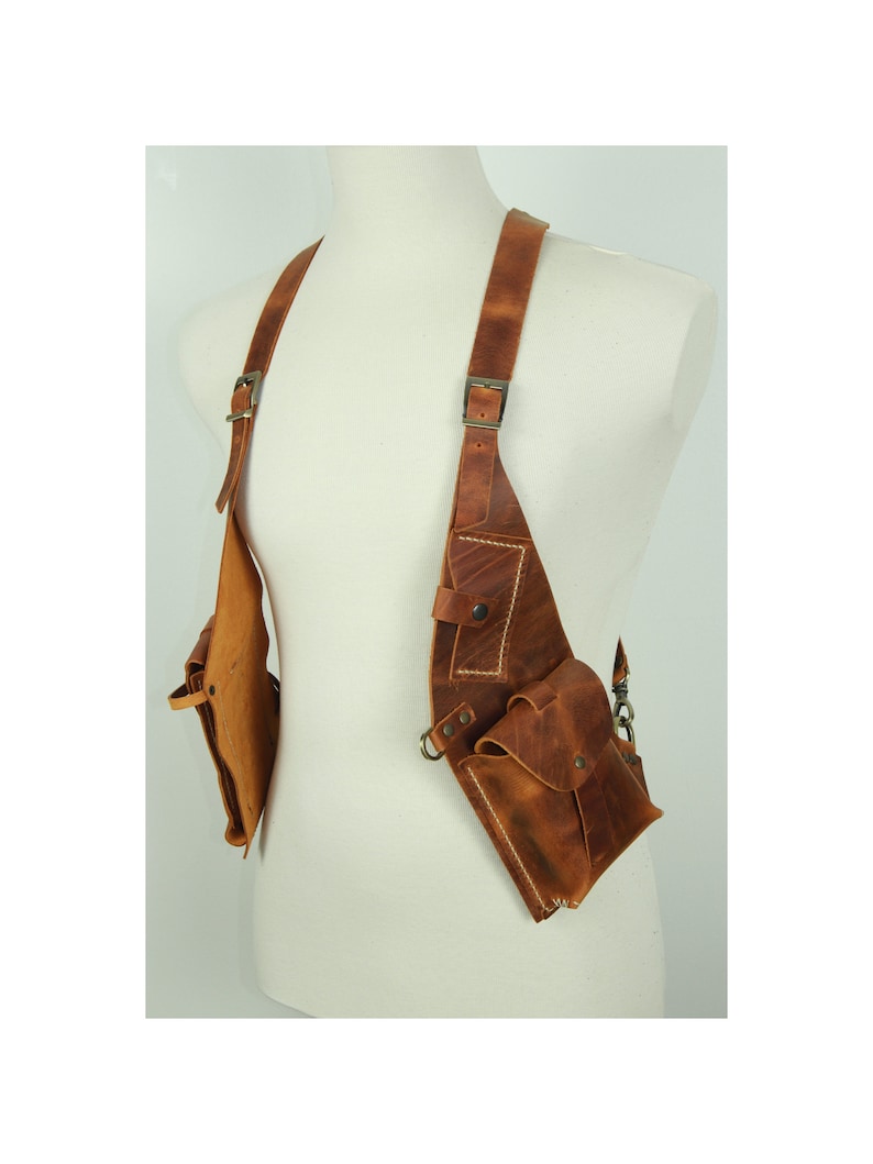 Leather Holster Bag, Shoulder Utility Bag Hip Holster Bag Wist Bag ...